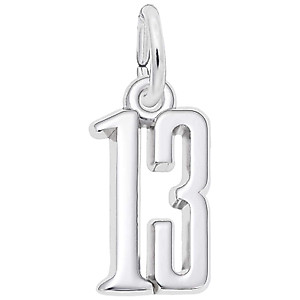 Rembrandt Charms Number 13 Charm, Sterling Silver