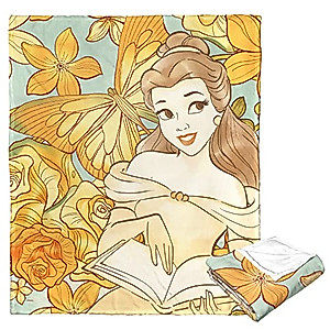 Northwest Beauty & The Beast Silk Touch Throw Blanket, 50" x 60", Floral Fantasy Belle