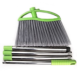 GLOYY Long Handled Outdoor Brooms for Floor Cleaning Heavy Duty Broom Outside, Green