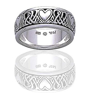 Sterling Silver Celtic Heart Knot Spinner Ring Size 10(Sizes 4,5,6,7,8,9,10,11,12,13,14,15)