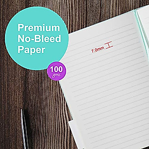 A5 Classic Notebook Journal, 5.6 X 8.1 inches,Hard Cover,160 Premium Thick Pages,Fine PU Leather, College Ruled Notebook with Pen Holder,1 Ribbon Bookmark for Journaling Writing Note and Planner