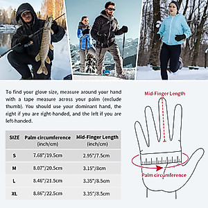 OZERO Winter Gloves Men Women - Coldproof Waterproof Touchscreen Glove - Keep Warm in Cold Weather for Driving Cyling Black Medium