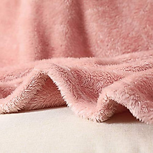 Whale Flotilla Breathable Fleece Throw Blanket for Couch Sofa(50x70 Inch), Super Soft Fuzzy Blankets for All Season, Lightweight and Fluffy, Pink