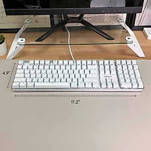 Macally Backlit Mechanical Keyboard for Mac - Quality You Can Feel - Classic Mac Mechanical Keyboard with Brown Switches for Comfortable Typing - 104 Key Apple Keyboard Wired USB with Weighted Base