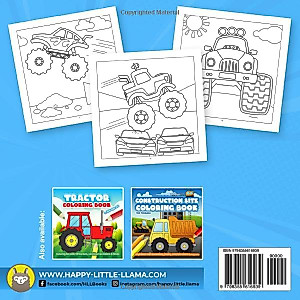 Monster Truck Coloring Book for Kids Ages 2-4: Book for Toddlers with 20 Different Monster Truck Coloring Pages