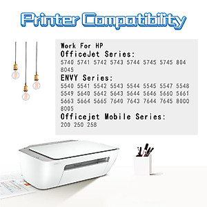 62XL Ink Cartridges Combo Pack(2 Black) Replacement for HP 62 62XL Ink Cartridge Compatible for HP Envy 5540 5549 5640 5660 7640 7645 OfficeJet 5740 5741 8040 Office