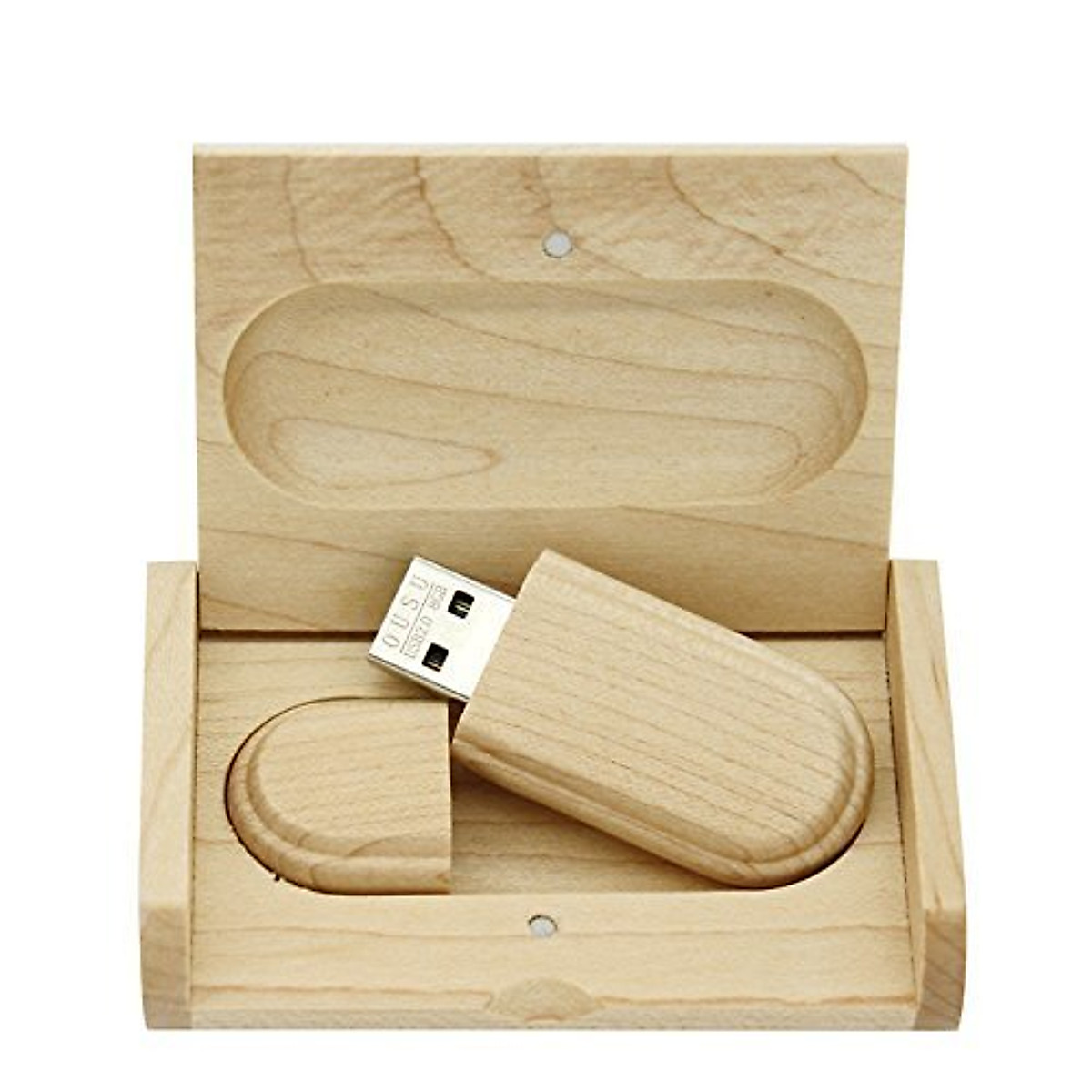 10PCS Maple Wood 2.0/3.0 USB Flash Drive with Wooden Box（Free Laser Engraving Logo） (2.0/16GB)