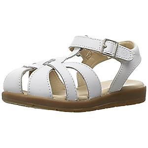 Stride Rite girls Summer Time Sandal (Toddler/Little Kid),White,5 M US Toddler