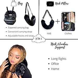 The Nab(Neck and Bag) Pillow Stuffable with Clothes - Extra Storge Without The Extra Fees! A Free Travel Carry-On That fits 3+ Days Worth of Items.