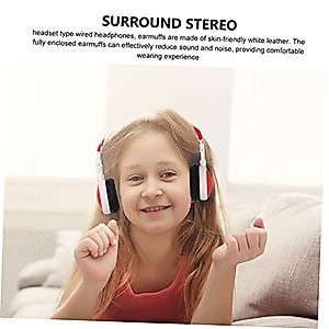LIGHTAOTAO Kids Wired Headphones 1pc Headphones Over-Ear Headphones Boys Headphones for Noise Canceling Earbuds Headphone Foldable Stereo Headphones Abs Red Music Children Headset