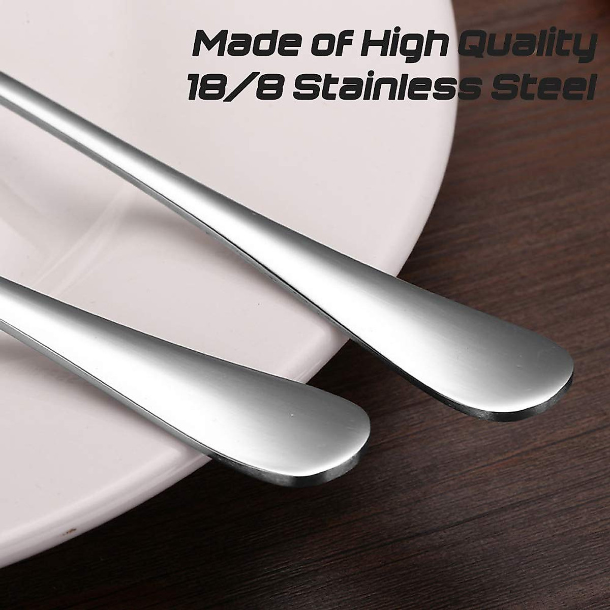 Set of 9, Stainless Steel Round Soup Spoons, SourceTon 3 Sizes of Soup Spoons, Use for Home, Kitchen or Restaurant- 7.5 Inch, 6.6 Inch, 6.3 Inch