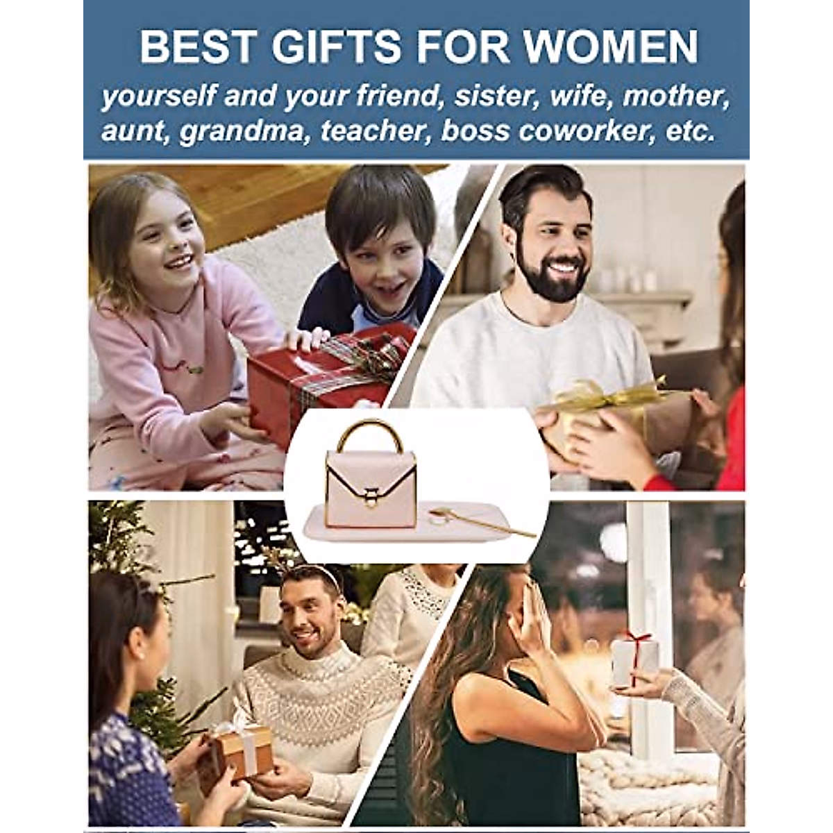 Roaqua Coffee Mug,Tea Cup Set,Coffee Cups Ceramic Travel Mug,Handbag Shaped Mug With Saucer And Spoon,Halloween Mugs With Gift Box For Women(Pink)