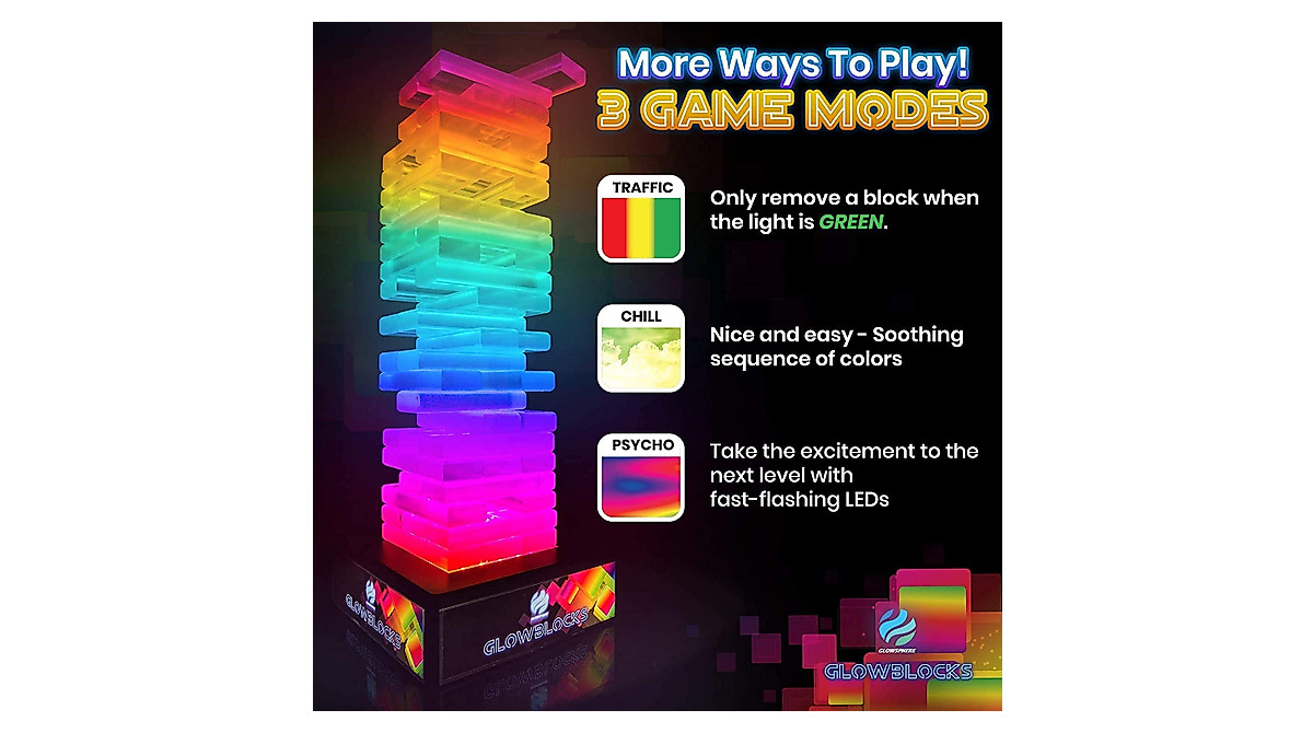Glowblocks Light-Up Tumbling Tower: Fun for Everyone