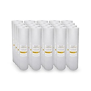 Max Water 20 inch x 4.5 inch, 5 Micron Replacement Sediment Water Filter Cartridge for Whole House, Melt Blown Filtration Fiber for Heavy Duty (Pack of 20)