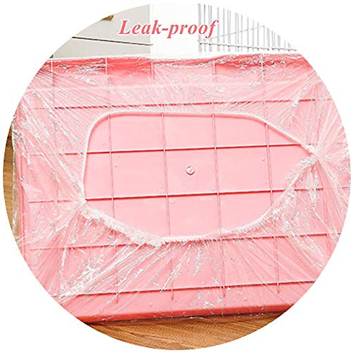 Oncpcare 20pcs Large Size Disposable Rabbit Cage Liners, Plastic Rabbit Toilet Litter Box Mat Pad Film, Bunny Poop Easy Cleaning Leakproof Cage Accessories No Mess