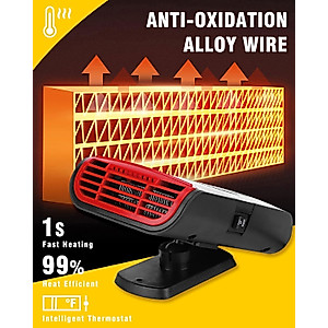 Car Heater, 12V Portable Car Heater, Portable Car Heater That Plugs into Cigarette Lighter for Car