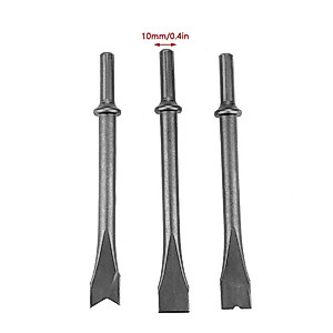 FTVOGUE Air Hammer Chisel Set Extra Long Round Shank Pneumatic Hammer Bit Set 3pcs.