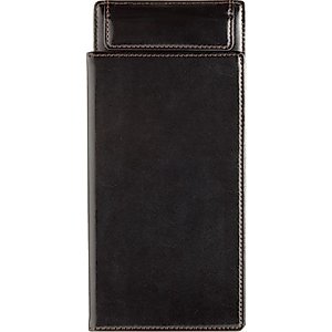 King Jim Leathafes A5E 1952LF Badge Holder (with Cover), Black