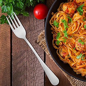 Dinner Forks Set 7.1 Inch Stainless Steel Forks Flatware Cutlery Forks Silverware for Home Kitchen Restaurant Hotel Eating Silverware Utensils, Silver, Dishwasher Safe (60 Pcs)