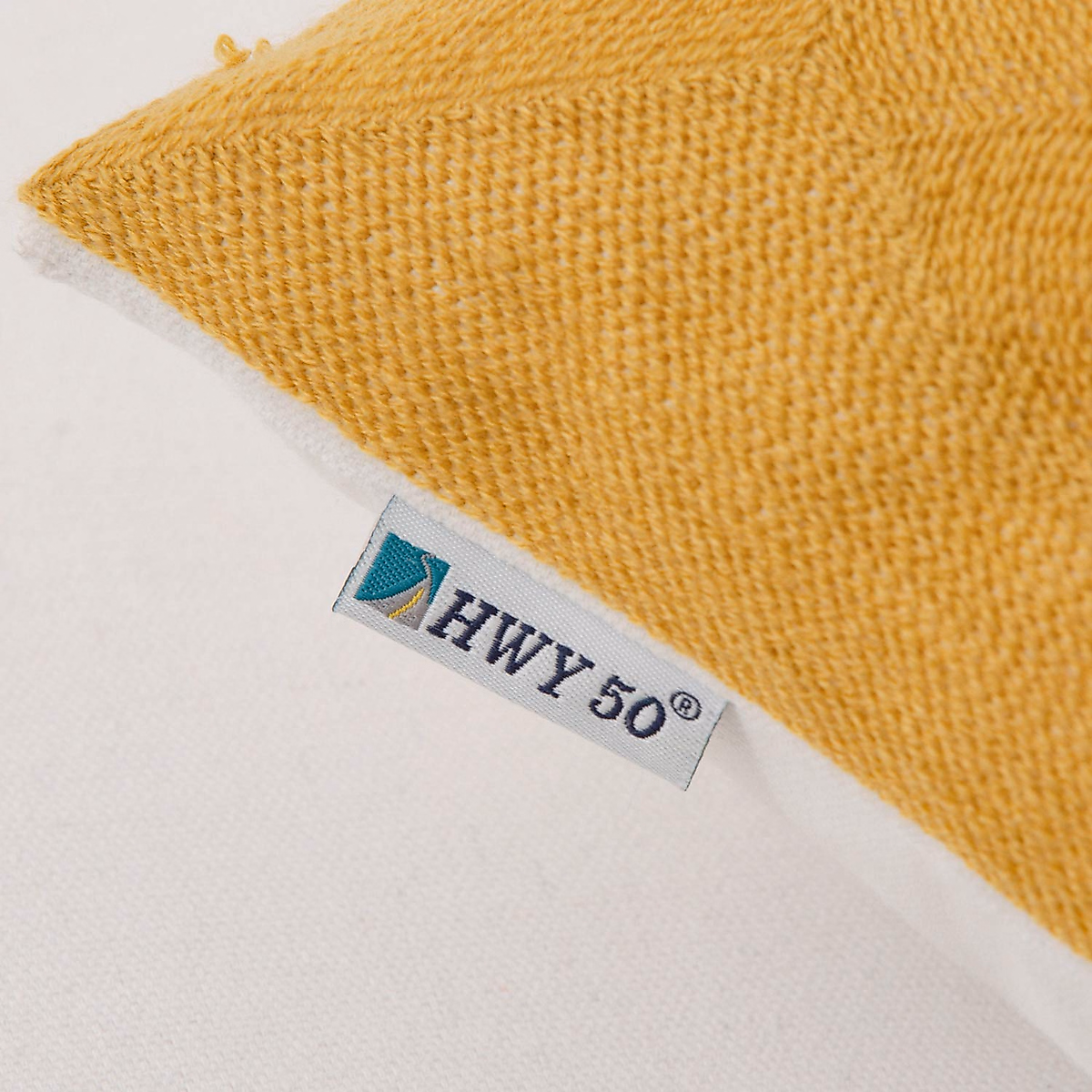 HWY 50 Decorative Couch Throw Pillow Covers 18x18 Inch Embroidered Farmhouse Accent Cotton Throw Pillow Cases Cushion Cover for Bed Living Room 1 Piece Big Sunflower Mustard Yellow