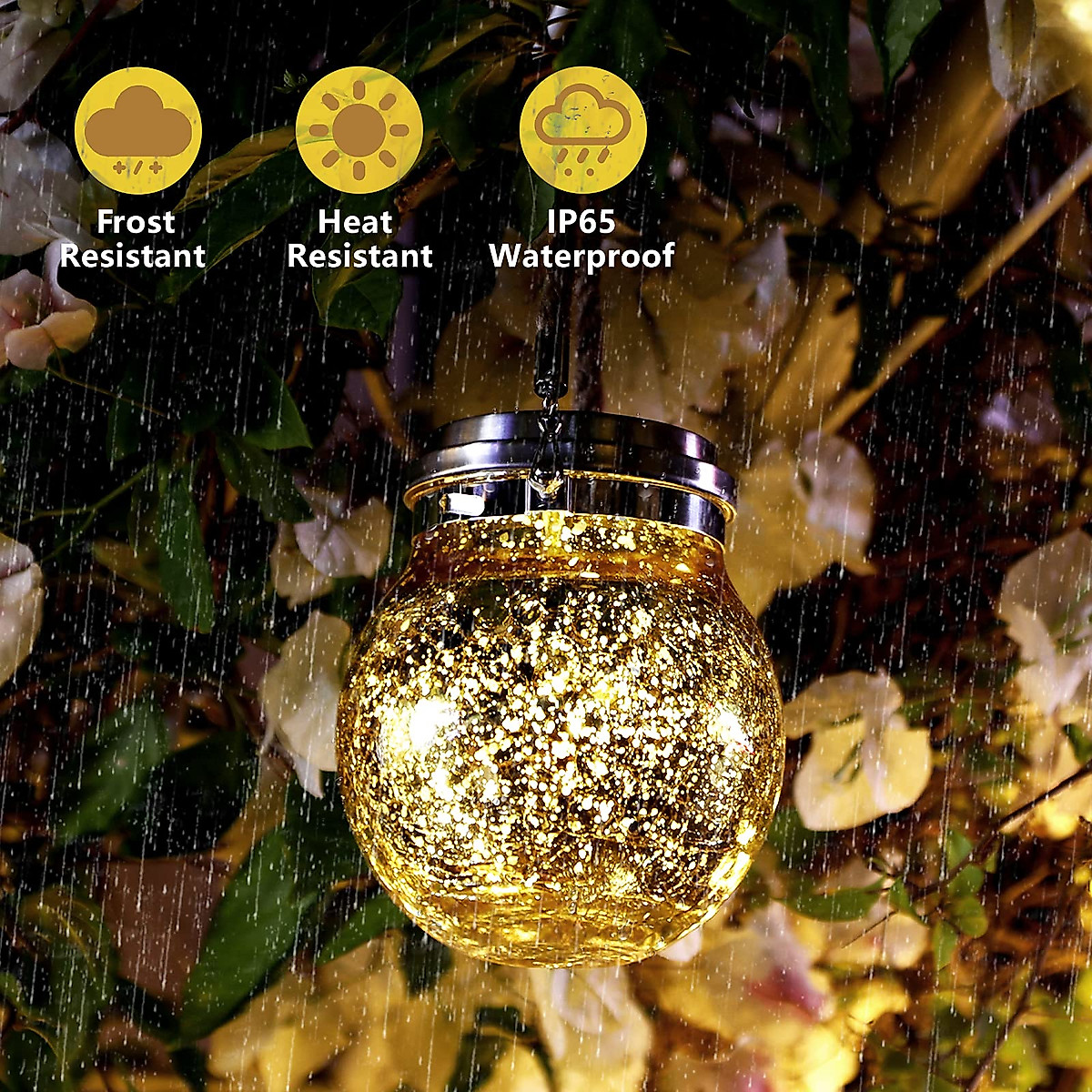 JXDLSQ Solar Lantern Outdoor Waterproof,2 Pack Hanging Sloar Lights Outdoor with 30 LED Outdoor Lantern Decorative Lights for Home Decorations,Garden,Patio,Deck Court,Backyard,Pathway