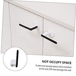 CUBTOL 2pcs Rack Storage Shape Bath L for L-Shaped Wall Back Ball Hat Coat Racks Hanging Holder Kitchen Clothes Multi- Hook Robe Mounted Scarf Plastic Multi-use Home Toilet Towel Bedroom