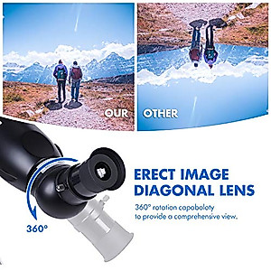 Aomekie Telescope for Adults Astronomy Beginners 700mm Focal Length 234X Magnification Travel Scope Refractor Telescopes with Adjustable Tripod 10X Phone Adapter Erect Finderscope and Carrying Bag