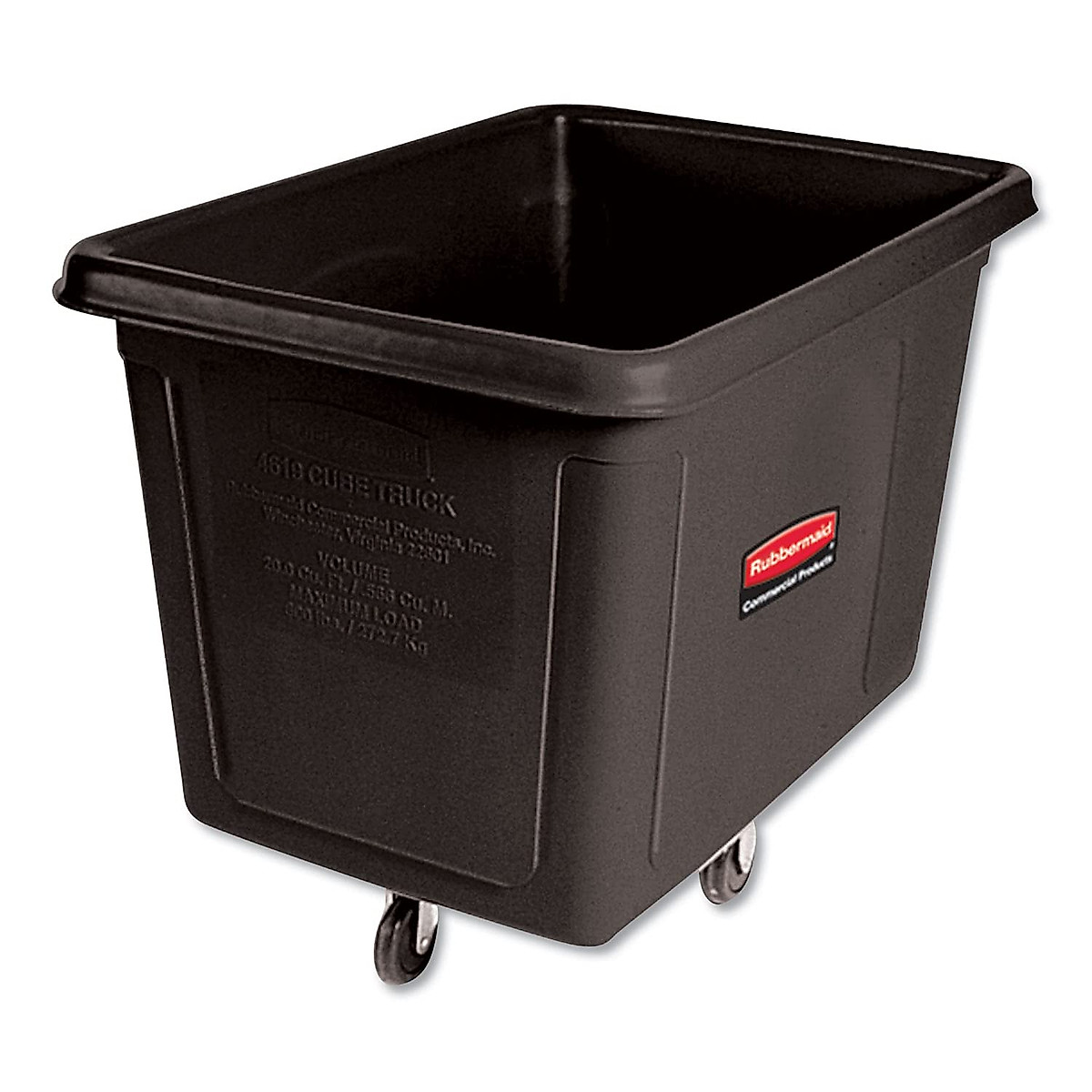 Rubbermaid 4619BLA Cube Truck Rectangular 600-lb. Cap. Black