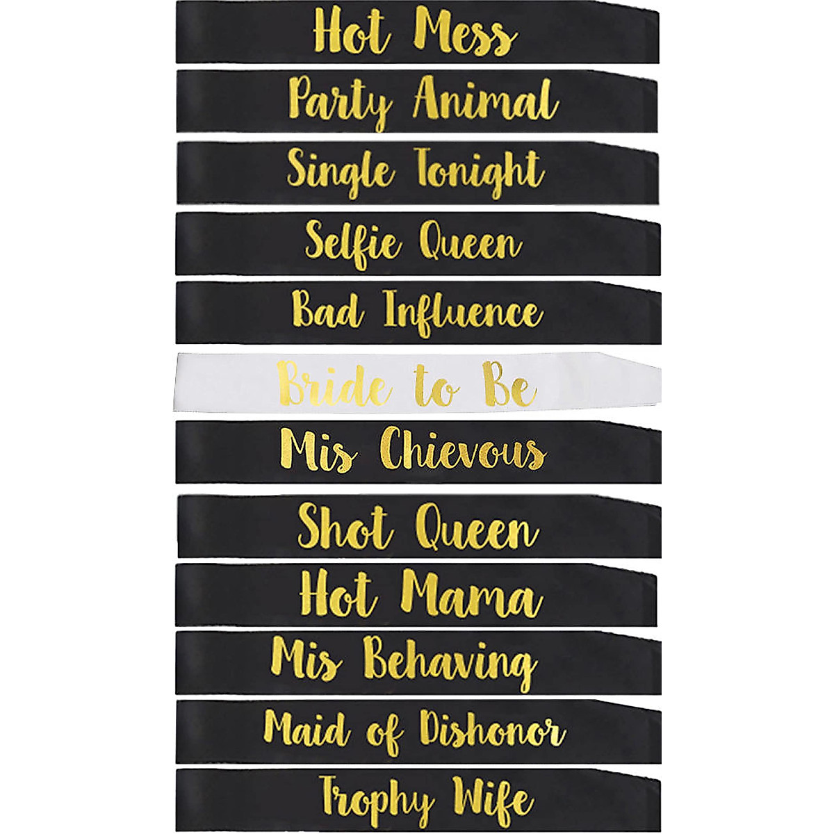 GEMICH Bride sash/Bridesmaid sash(12 Pack)