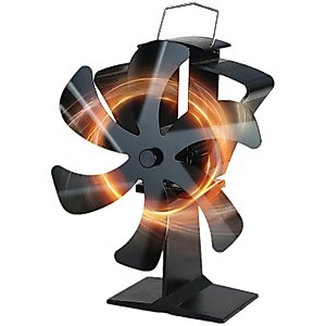 Tomersun Wood Stove Fan - 6 Blade Heat Powered Wood Burning Stove Accessory