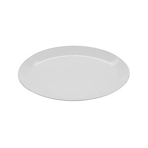 G.E.T. OP-1411-AW American White 14" x 10.75" Oval Coupe Platter, Large (Pack of 12)