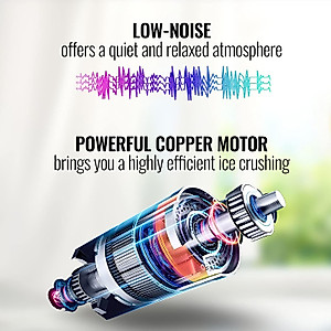 VEVOR 110V Commercial Ice Crusher 440LBS/H, ETL Approved 300W Electric Snow Cone Machine with Dual Blades, Stainless Steel Shaved Ice Machine with Safety On/Off Switch for Family, Restaurants, Bars