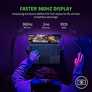 Razer Blade 15 Gaming Laptop: NVIDIA GeForce RTX 3080 - 10th Gen Intel 8-Core i7 CPU - 15.6” FHD 360Hz - 32GB RAM - 1TB SSD - CNC Aluminum - Chroma RGB - THX Spatial Audio - Thunderbolt 3
