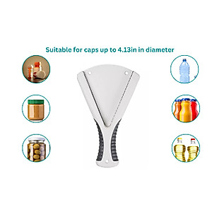 Jar Opener - Perfect Kitchen Gadget for Seniors and Those with Weak Hands or Arthritis - Under Cabinet Mountable with Adjustable Grips for All Jar and Bottle Sizes"