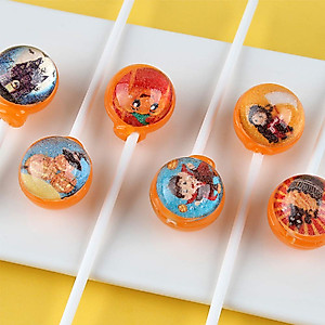 100pcs Small Cake Pop Bags with 100pcs Paper Lollipop Sticks and 110pcs Gold Twist Ties, Clear Cellophane Treat Wrappers and Sucker Sticks Kit