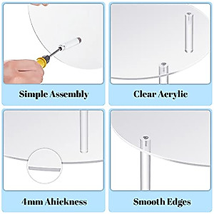6 Packs Clear Acrylic Cake Stand Round Cupcake Dessert Cake Holder Stand Set Cake Display Stand Set for Cupcake Dessert Cake Pizza Birthday Wedding Party Baby Shower Servings Platter Tower Decoration