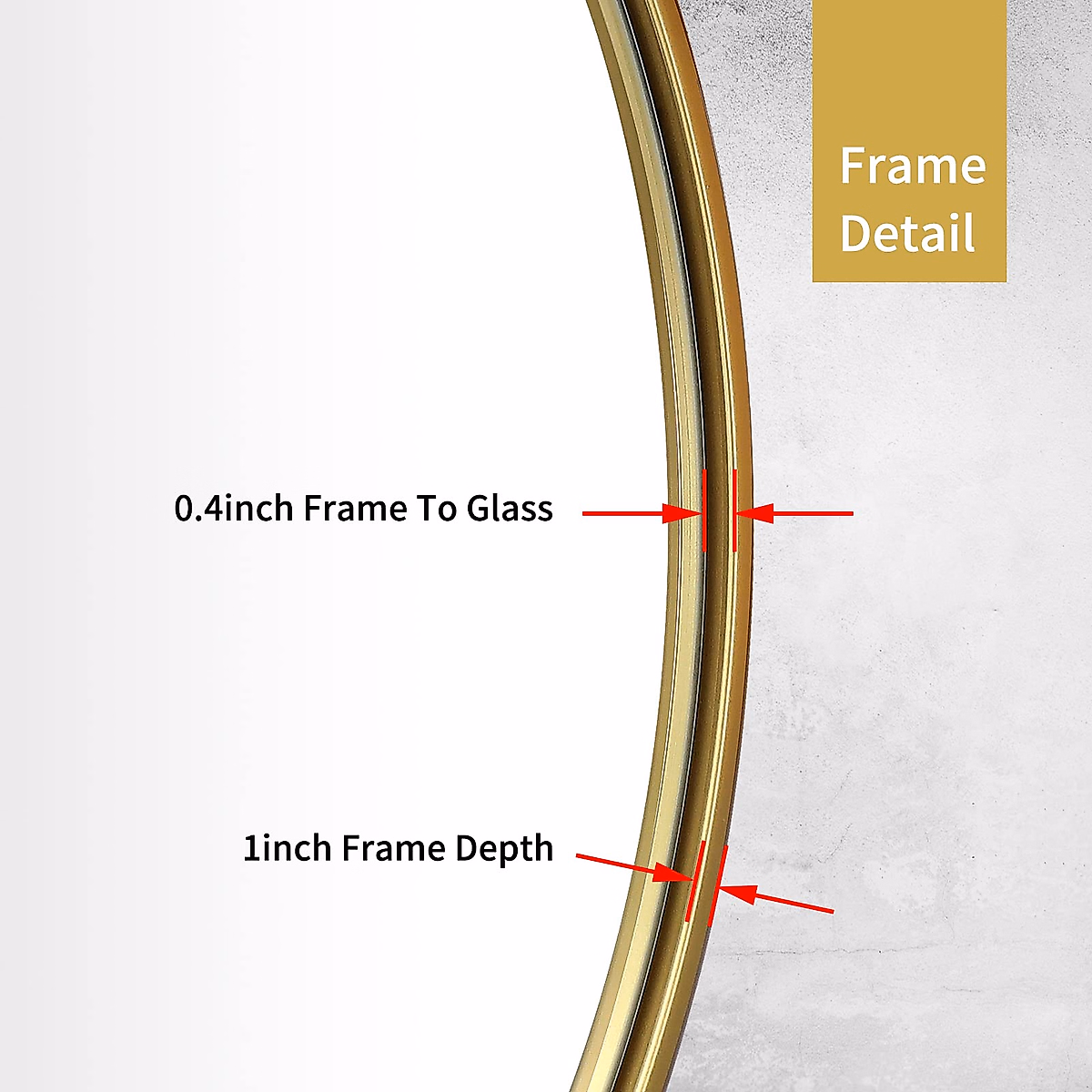 AULESET 48" Round Mirror, Gold Large Circle Wall Mirror Decor for Bedroom, Washrooms, Living Rooms & Entryway