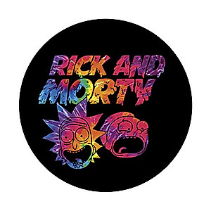 Rick And Morty Tie Dye Drip Graphic Hoodie PopSockets PopGrip: Swappable Grip for Phones & Tablets