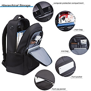 Seekvigor Travel Laptop Backpack,17.3 inch waterproof college backpack with usb charging port, 38L Durable Carry On Backpack for Business, Everyday, Work