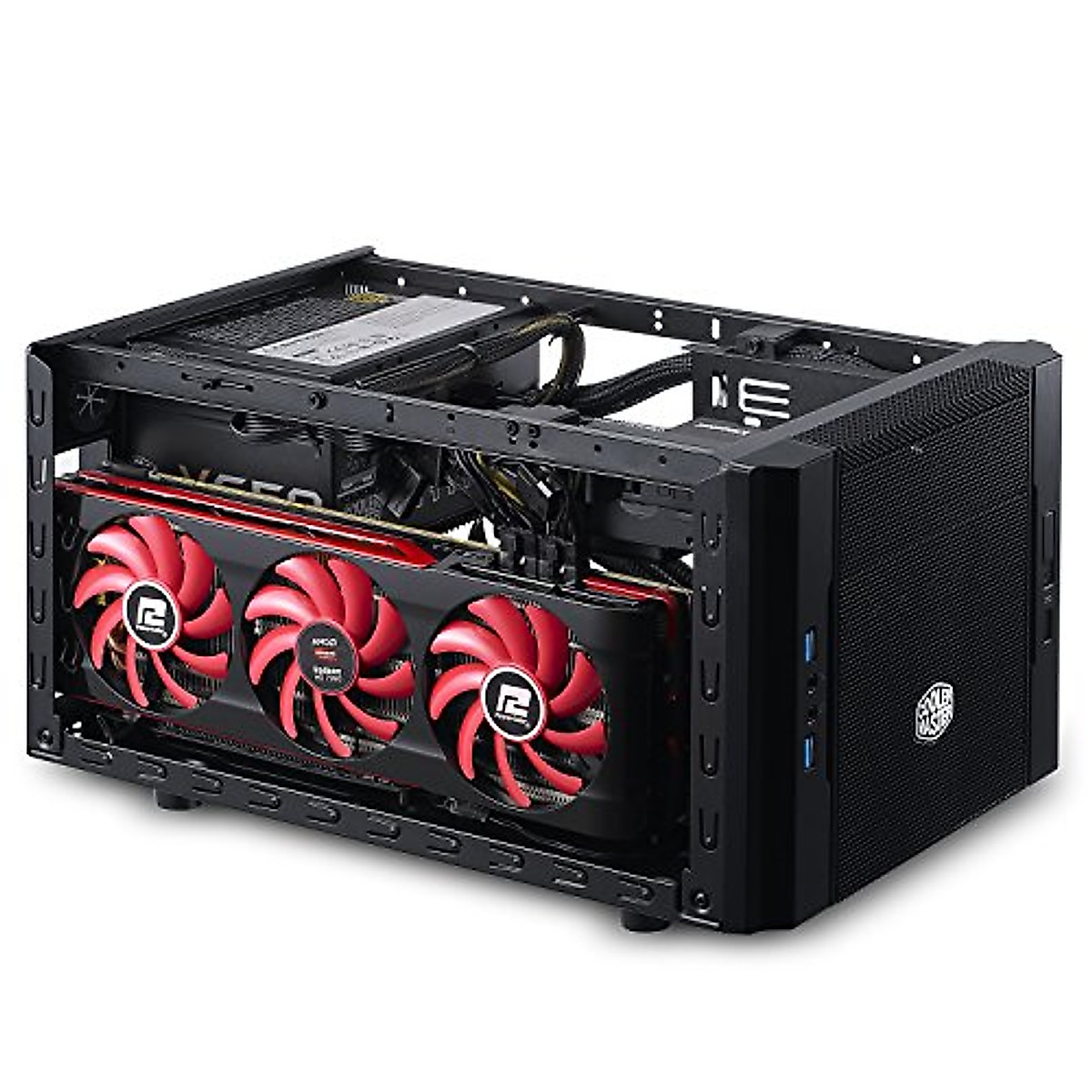 Cooler Master RC-130-KKN1 Elite 130 - Mini-ITX Computer Case with Mesh Front Panel and Water Cooling Support