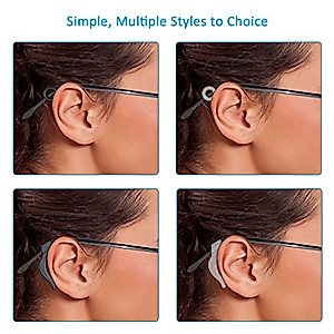 12 Pairs Mcyye Eyeglasses Ear Grips, Anti Slip Eyeglass Retainer, Premium Silicone Ear Hook, Keep Glasses from Slipping Down Your Nose, Simple, Effective Helper for Kids, Adults, Sports, Study & Work
