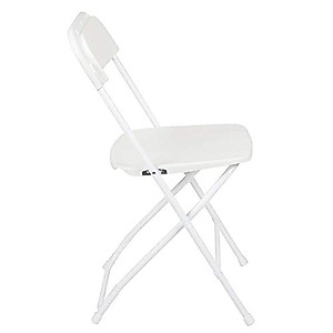 Flash Furniture Hercules™ Series Plastic Folding Chair - White - 2 Pack 650LB Weight Capacity Comfortable Event Chair-Lightweight Folding Chair