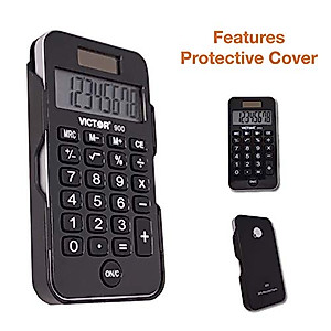 Victor 900 Handheld Calculator, Black, 0.3" x 2.5" x 4.3"