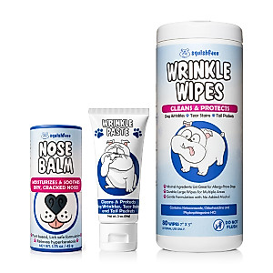Squishface Wrinkle Paste + Wrinkle Wipes + Nose Balm Bundle - Nose to Tail Clean for Any Dog!