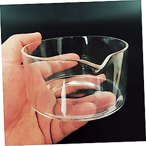 FUNOMOCYA Glass Crystallization Dish for Laboratory Use High Borosilicate Glass Storage Dish with Spout Ideal for Monomer and Scientific Experiments Size