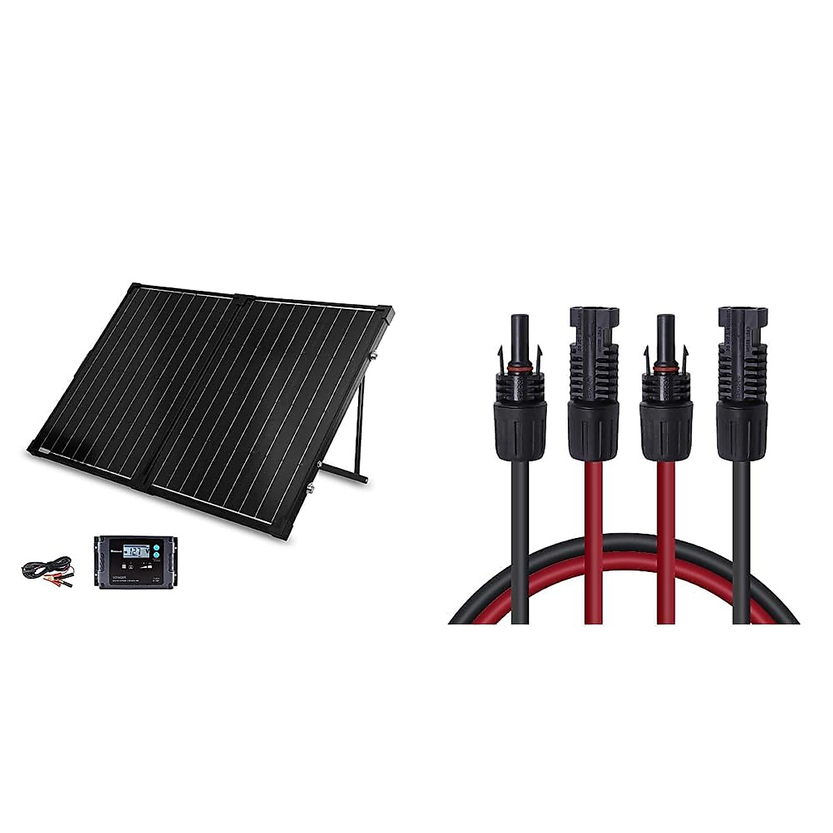 Renogy 100W Portable Solar Panel Kit with 20A Controller and Extension Cables