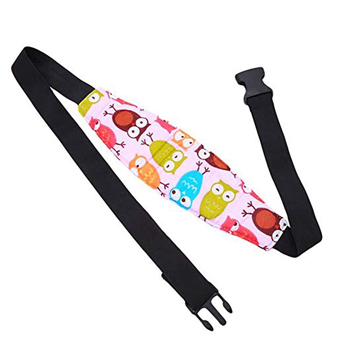 G-Tree 2 Pcs Fixing Band Baby Kid Head Support Holder Owl Print Sleeping Belt Car Seat Sleep Nap Holder Belt Baby Stroller Safety Seat Holder Belt(Pink)