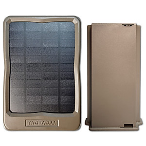 TACTACAM Reveal External Solar Panel for All Reveal Cellular Trail Cameras X Pro, X 2.0, SK, XB, Gen 1 (Solar Panel + Lipo Battery Pack Bundle)