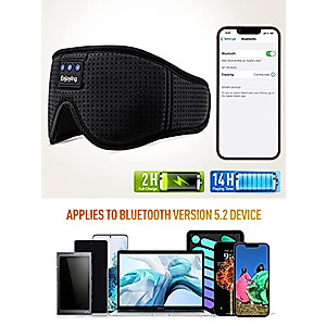 Sleep Headphones Bluetooth Headband, MOITA Sleep Eye Mask for Sleeping, Wireless Sleep Headphones, Cozy Band with Speakers Bluetooth Earphones, Gift for Side Sleeper, Travel, Meditation, Insomnia