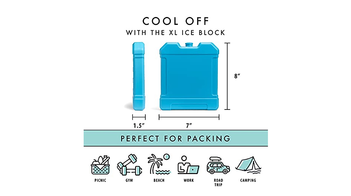 Coolers by Fit + Fresh XL Freezer Ice Block – Long Lasting Cold Pack